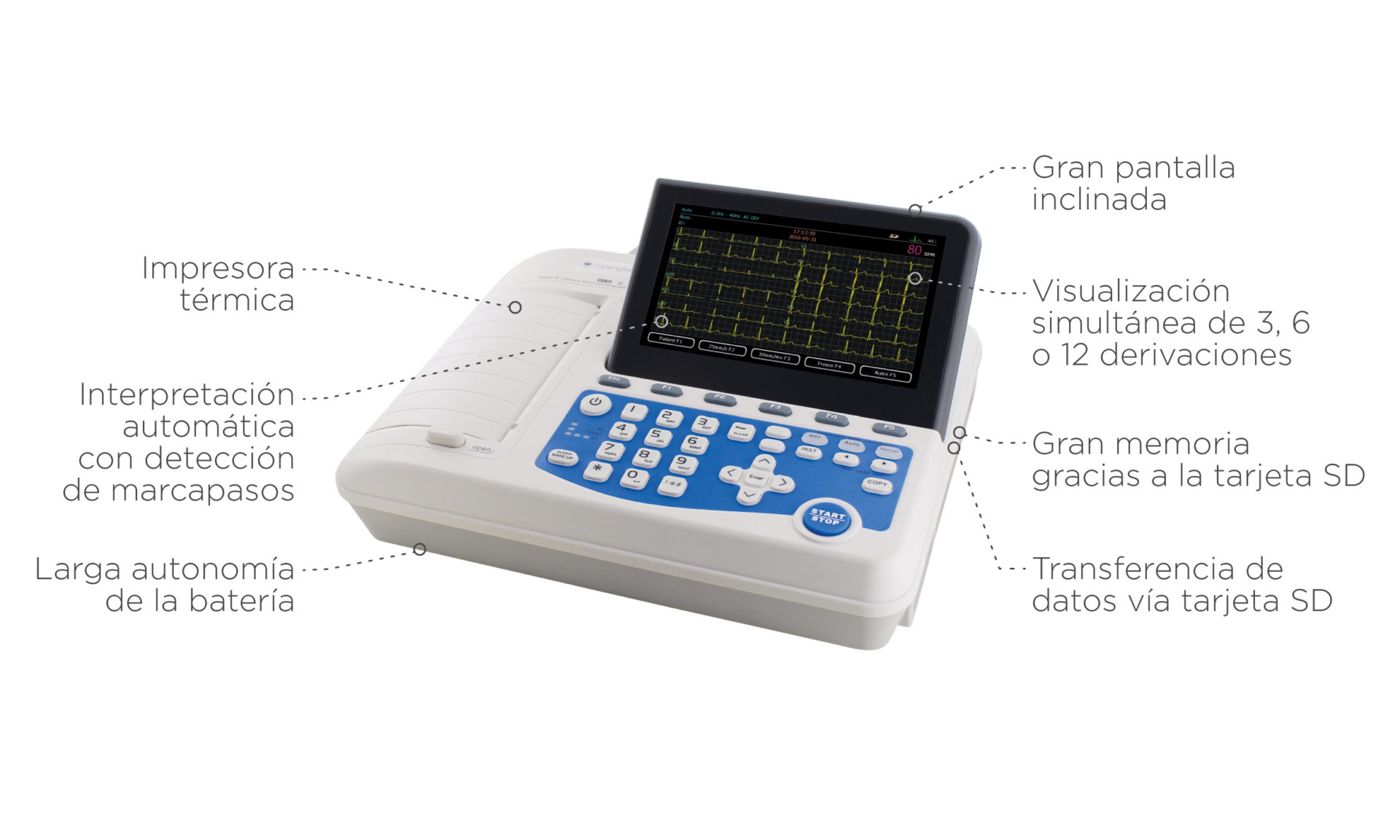 Electrocardiógrafo Cardiomate 3, 6 ou 12 | Spengler